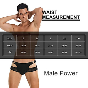 SKYSPER Men's Jock Strap Athletic Supporter For Men Sexy Jockstrap Male Underwear, SG44-Black Large