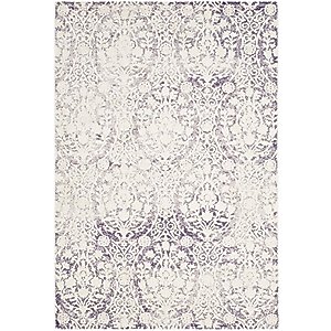 SAFAVIEH Passion Collection 4' x 5'7" Lavender / Ivory PAS403A Vintage Distressed Area Rug