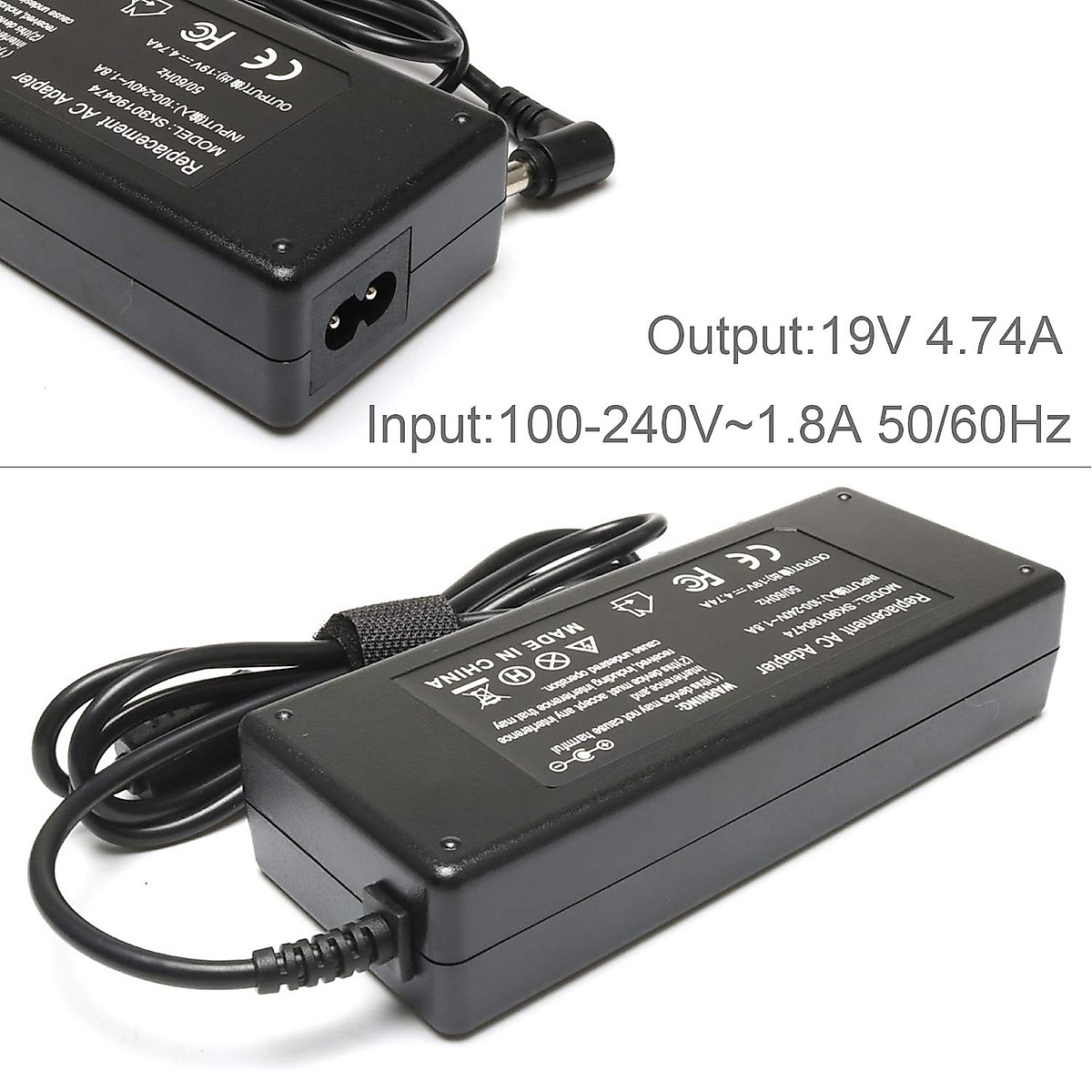 19V AC DC Adapter Charger for Westinghouse HD TV LD-3240 LD-3255VX LD-3235 LD-3237 LD-3255VX LD-3257DF 24" 32" 42" 46" idescreen LED HDTV LCD Power Supply Cord