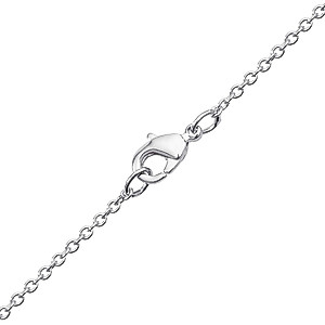 Disney Mickey and Minnie Mouse Jewelry for Women, Two Tone Interlocking Mickey and Minnie Pendant Necklace; Silver Plated, 18"