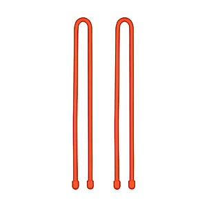 Nite Ize GT12-31-2R3 Original Gear, Reusable Rubber, 12 Inch, 2-Pack, Bright Orange, Made in The USA Twist Tie, 2 Count (Pack of 1)