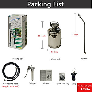 sprayers in lawn and garden with extension wand and metal Stainless Steel handheld pump pump sprayer 1 gallon for home cleaning decks siding