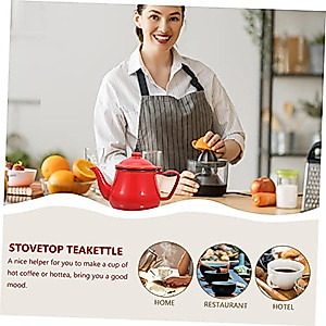 Hoement Enamel Kettle stovetop enamel teakettle whistling tea kettles whistle boiling kettle grease jug stove top water kettle enameled teakettle china teapot Turkey induction cooker