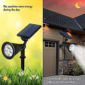 CallToU Solar Spot Lights 7 Colors Halloween Lights Christmas Solar Outdoor Light Waterproof Landscape Lighting 180°Adjustable Solar Landscape SpotLights for House Backyard Pool Patio Garden 2 Pack