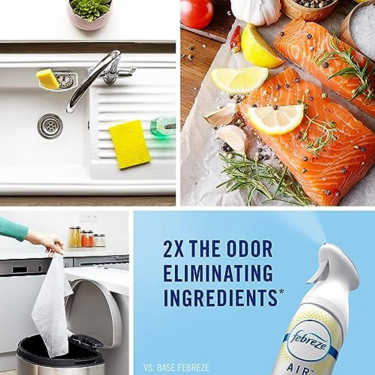 Febreze Room Air Fresheners, Home & Kitchen Room Fresheners, Air Freshener Spray, Odor Fighter Air Freshener for Home, Fresh Lemon Scent, 8.8 oz. Aerosol Can (Pack of 3)