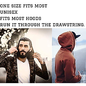 Hoodieloc 3 Pack Hood Inserts, Cold Gear, Outdoor Gear, Wind Blocker, Ear muff, Hood Lock Black