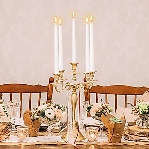 KONNI 10 Inch White Taper Candles, Unscented and Smokeless Tall Candlesticks, 10 Pack Tapered Candles with Cotton Wicks, Long Burning, Ideal for Weddings, Dinner Parties, and Home Décor