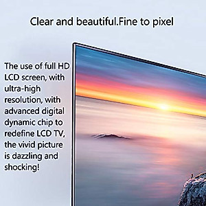 Zzmop HD Smart LED TV,4K Flat Panel LCD TV with Widescreen Monitor,Wall Mount or Standing TV,USB Media Playback,for Home,Commercial,Black