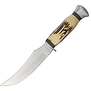 ROUGH RIDER Stag Bone Small HUNTER Fixed Blade Hunting Knife + Sheath! RR1450