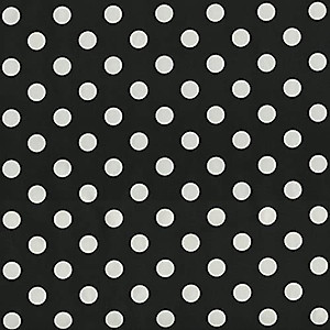 Pillow Perfect - 386065 Outdoor/Indoor Polka Dot Tufted Seat Cushions (Round Back), 19" x 19", Black, 2 Pack