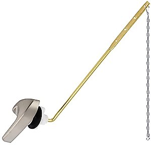 Hygie Rinse Metal Front Mount Toilet Handle Replacement Kit Compatible with Kohler Toilet Tank Parts, Toilet Flush Lever Handle with Flapper Chains, Brushed Nickel