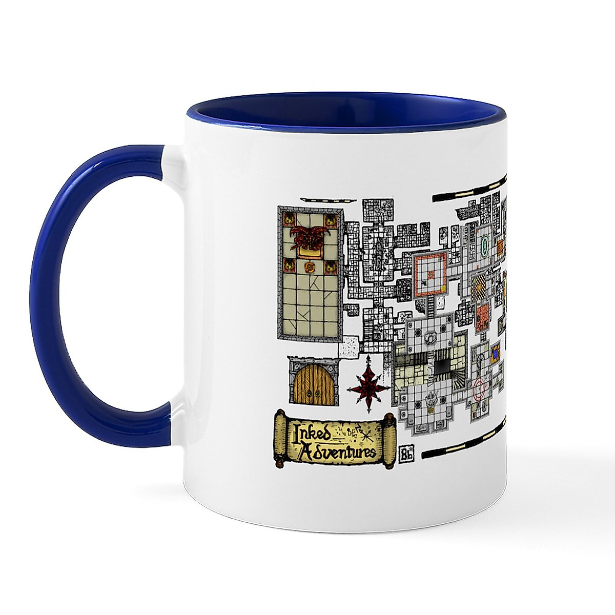 CafePress My Dice Mug Dungeon Map Ceramic Coffee Mug, Tea Cup 11 oz