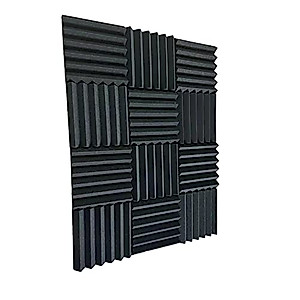 24Pack Black 12"X 12"X2" Acoustic Panels Studio Soundproofing Foam Wedge Tiles