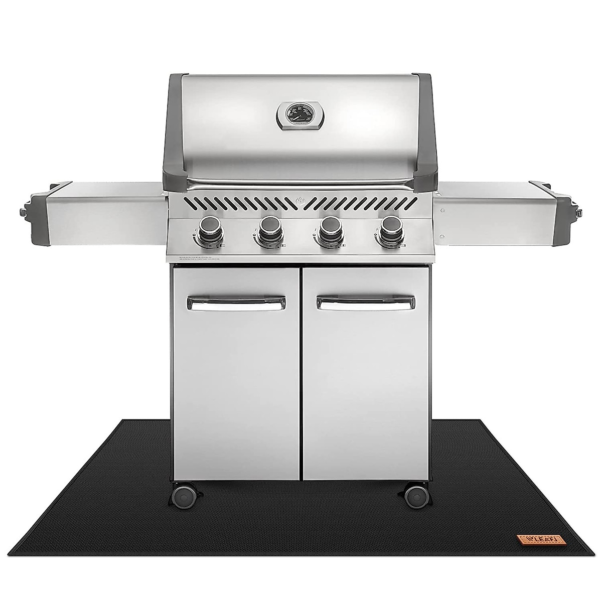 WLEAFJ Under Grill Mat, Fire Pit Mat Fireproof Mat, 36 x 48 inches Grill Mats for Outdoor Grill Deck Protector, BBQ Mat for Under BBQ, Perfect for Charcoal Grills, Gas Grills, Oil Fryers and Smokers