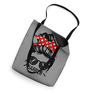 Barber Messy Bun Hair Funny Barber Tote Bag