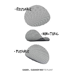 LE TAUCI Plant Pot Hole Mesh Pads, 4-Inch Round Flower Pot Drainage Covers, Prevent Soil Loss, Durable Reusable, Bonsai Bottom Grid Mat, Gardening Essentials, 50-Pack