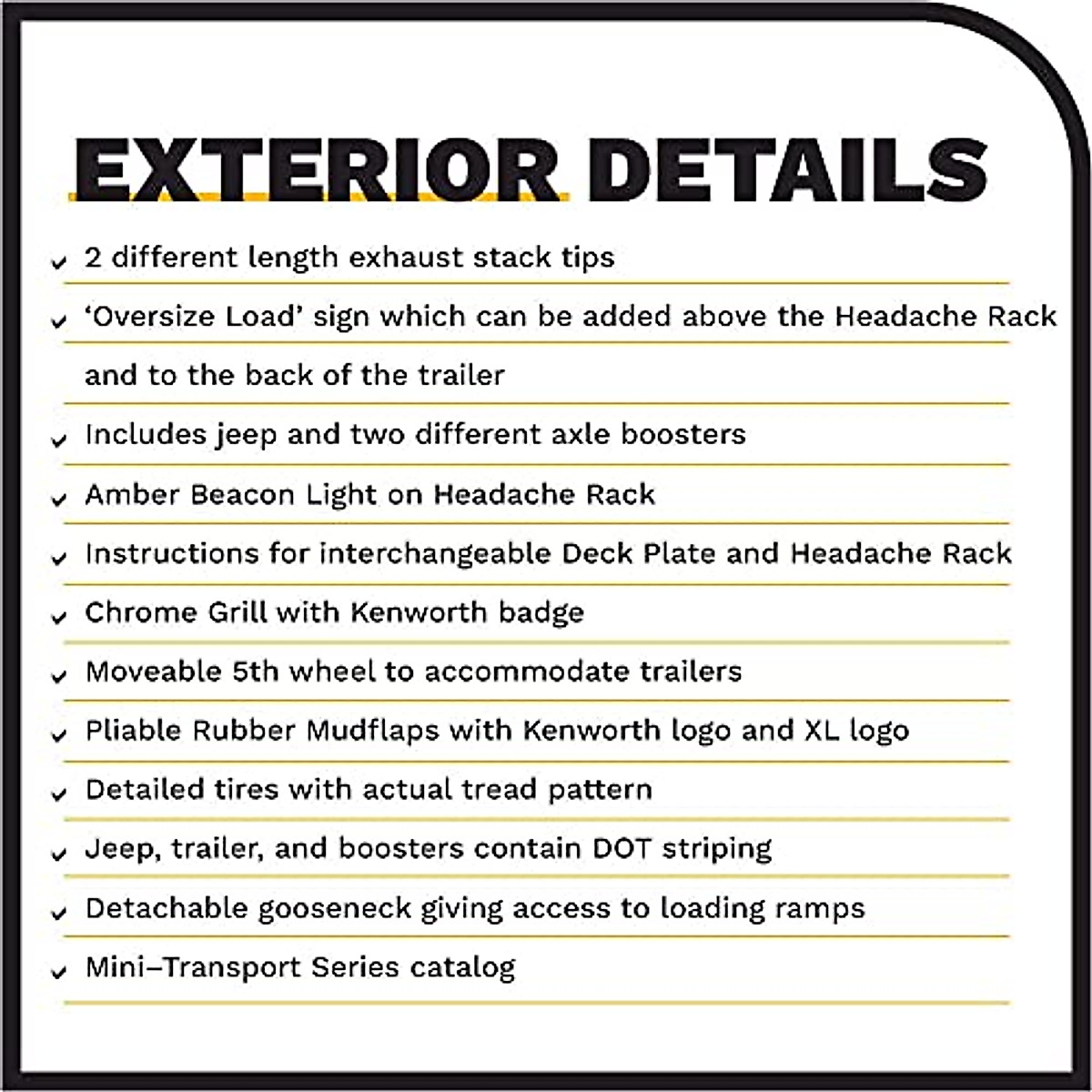 Diecast Masters Kenworth T880 SFFA Tractor Truck - Red | Day Cab with XL 120 Low-Profile HDG Trailer | Outrigger Style with Jeep & 2 Boosters | 1:50 Scale Model Semi Trucks | Diecast Model 71061