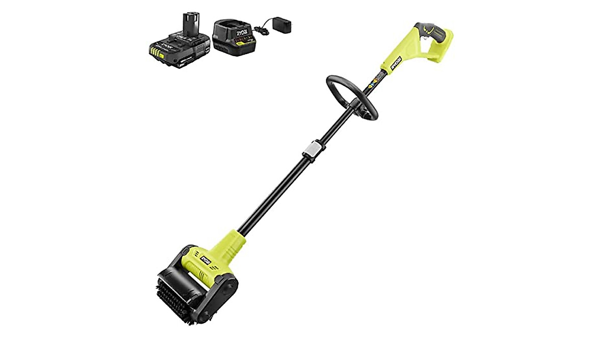 RYOBI 18V ONE+ Cordless Patio Sweeper Kit - Effortless Outdoor Cleaning