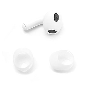 Yutoner Airpods Earpods Covers Anti-Slip Silicone Soft Sport Covers Accessories for AirPods 3 Earbud AirPods Ear Tips 5 Pairs (White)