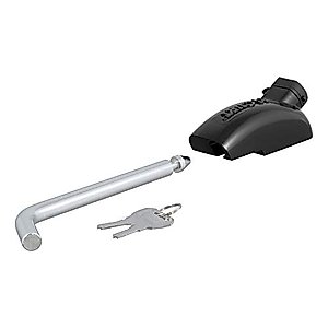 CURT 23256 5th Wheel Base Rail Lock, 1/2-Inch Pin Diameter, Fits All Industry-Standard Rails,Black & Chrome
