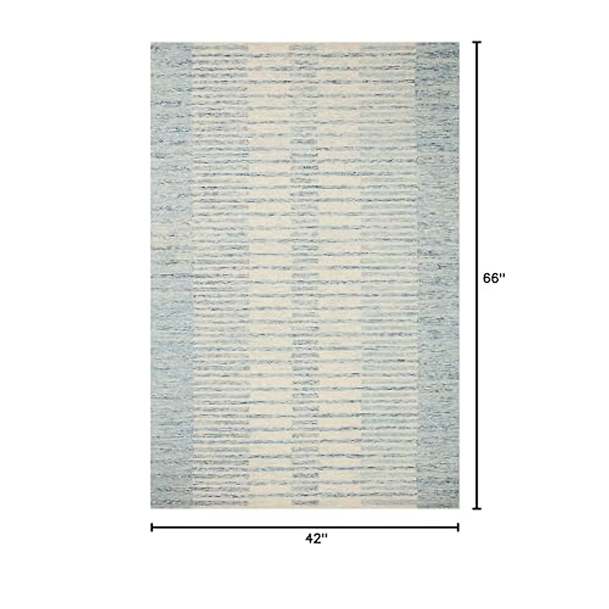 Loloi Chris Loves Julia Chris Collection CHR-01 Ivory/Denim 3'-6'' x 5'-6'', .50" Pile Height, Accent Rug