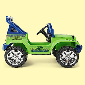 Kid Trax 4x4 Tracker Electric Ride On Toy, 3-5 Years Old, 6 Volt, Max Weight 60 lbs, Dino Tracker Green