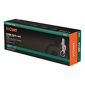 CURT 28116 Marine Boat Trailer Jack with 8-Inch Wheel, 1,500 lbs. 11 Inches Vertical Travel