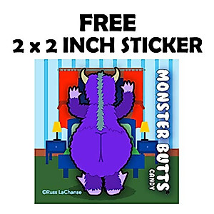 Monster Butts Gummy Grape Flavored Fruit Jelly Disks Fun Unique Halloween Candy Gag Gift for Birthday Girls, Boys, Kids & Teens (5.5 Ounce)