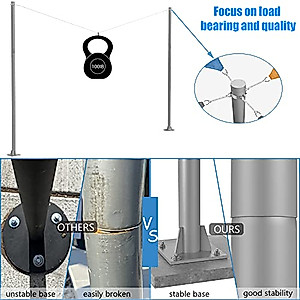 Miveda Shade Sail Poles, 10 ft Heavy Duty 3" Diameter Steel Poles for Shade Sail, Sun Shade Pole with D-clamp, Suitable for Garden/Yard/Pool/Patio/Playground/Grass（one Pole）