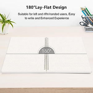 RETTACY Dot Grid Notebook Spiral 3 Pack- Bullet Dotted Journal Spiral Notebook,480 Pages Total,100gsm Thick Paper,5.7" x 8.3"
