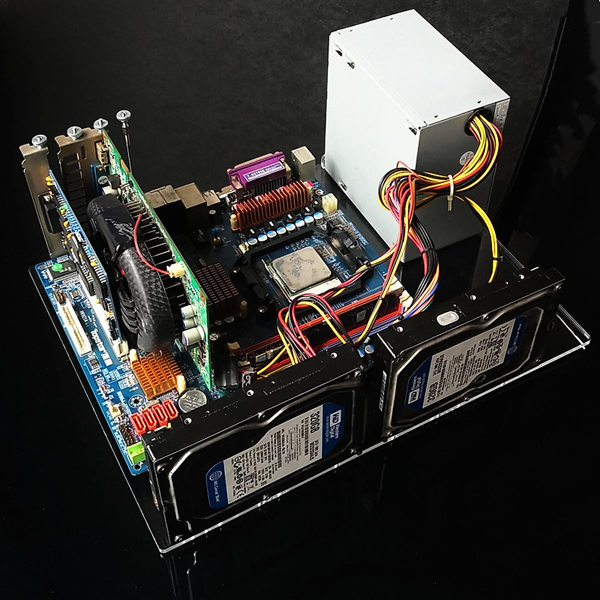 PC Open Frame Test Bench ITX ATX Mini ITX MATX EATX Motherboard Transparent Acrylic Overlock Computer Case DIY Mod Base Stand