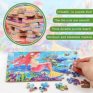 LELEMON Puzzles for Kids Ages 4-8, 60 Piece Puzzles for Kids Ages 3-5 in a Metal Box,Educational Puzzle Games Kids Puzzles, Childrens Puzzles Jigsaw Puzzles Toys Gifts for Girls and Boys
