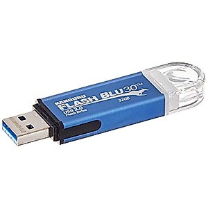 Kanguru FlashBlu30 – 32GB USB Flash Drive – Physical Write Protection Switch - Super Fast USB 3.0
