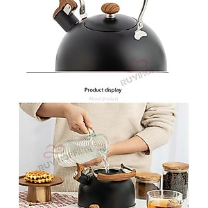Teapot HExeh whistle kettle Amazon black chirping kettle wish coffee tea kettle 2.5LHigh-Quality Stainless Steel Whistling Kettle - Safe, Convenient, and Efficient Boiling Toolcoffee