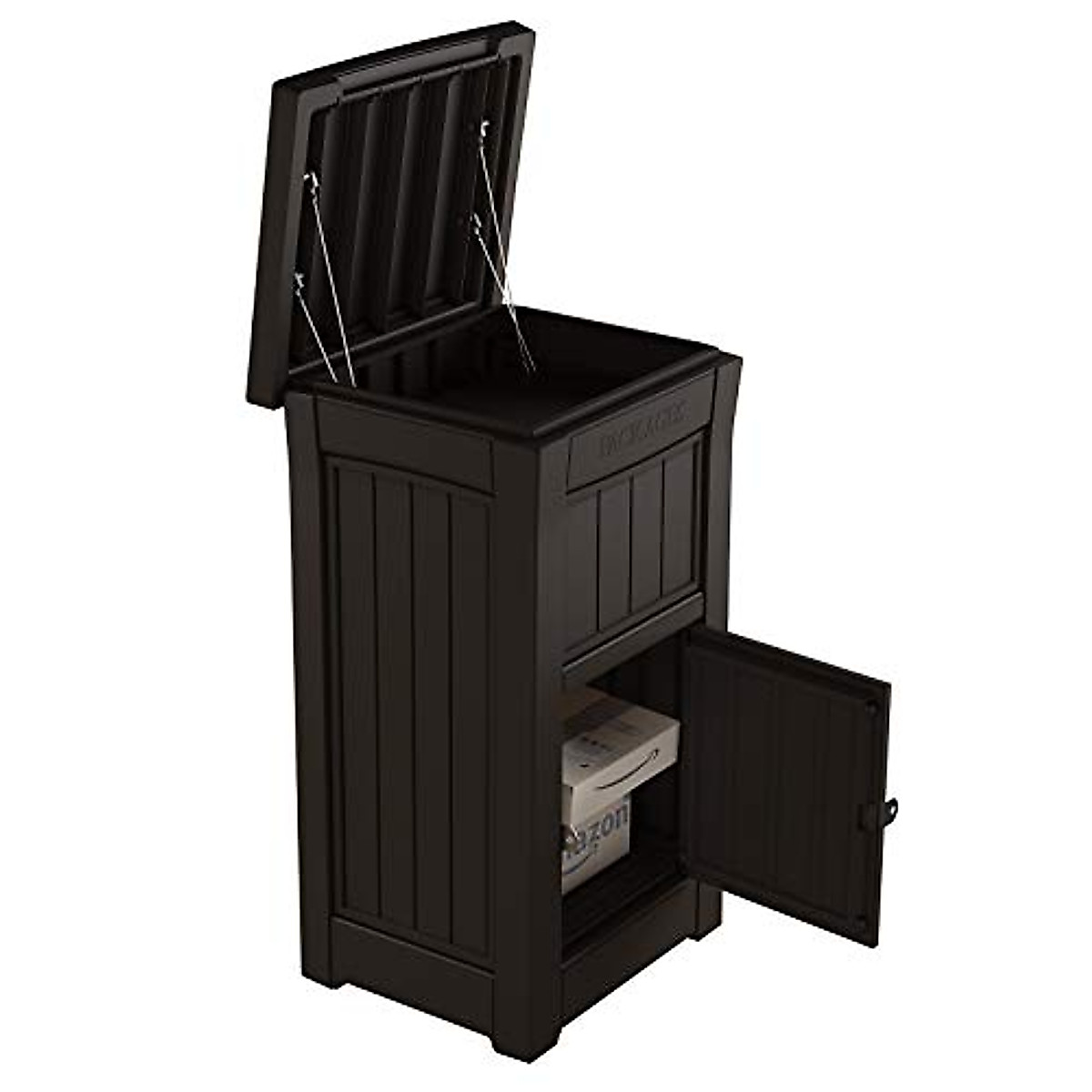 Keter Package Delivery Box for Porch with Lockable Secure Storage Compartment to Keep Packages Safe, Brown