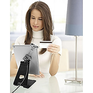 Universal Tablet Holder - CTA Universal Anti-Theft Security Grip Holder with Metal Stand for Tablets iPad 10.2" (7th/ 8th/ 9th Generation), & Other 7–10" Tablets (PAD-UATGS)
