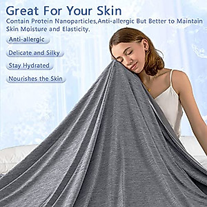 Topcee Cooling Blanket for Night Sweats Absorbs Heat to Keep Adults, Children Cool on Warm Nights, Q-Max 0.5 Cooling Blankets for Hot Sleepers, Ultra-Cool Lightweight Sofa Throw Blanket (50"x70")