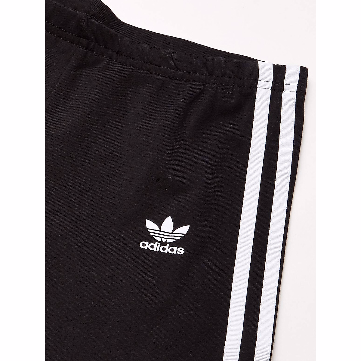 adidas Originals unisex-youth Cycling Shorts Black/White Large