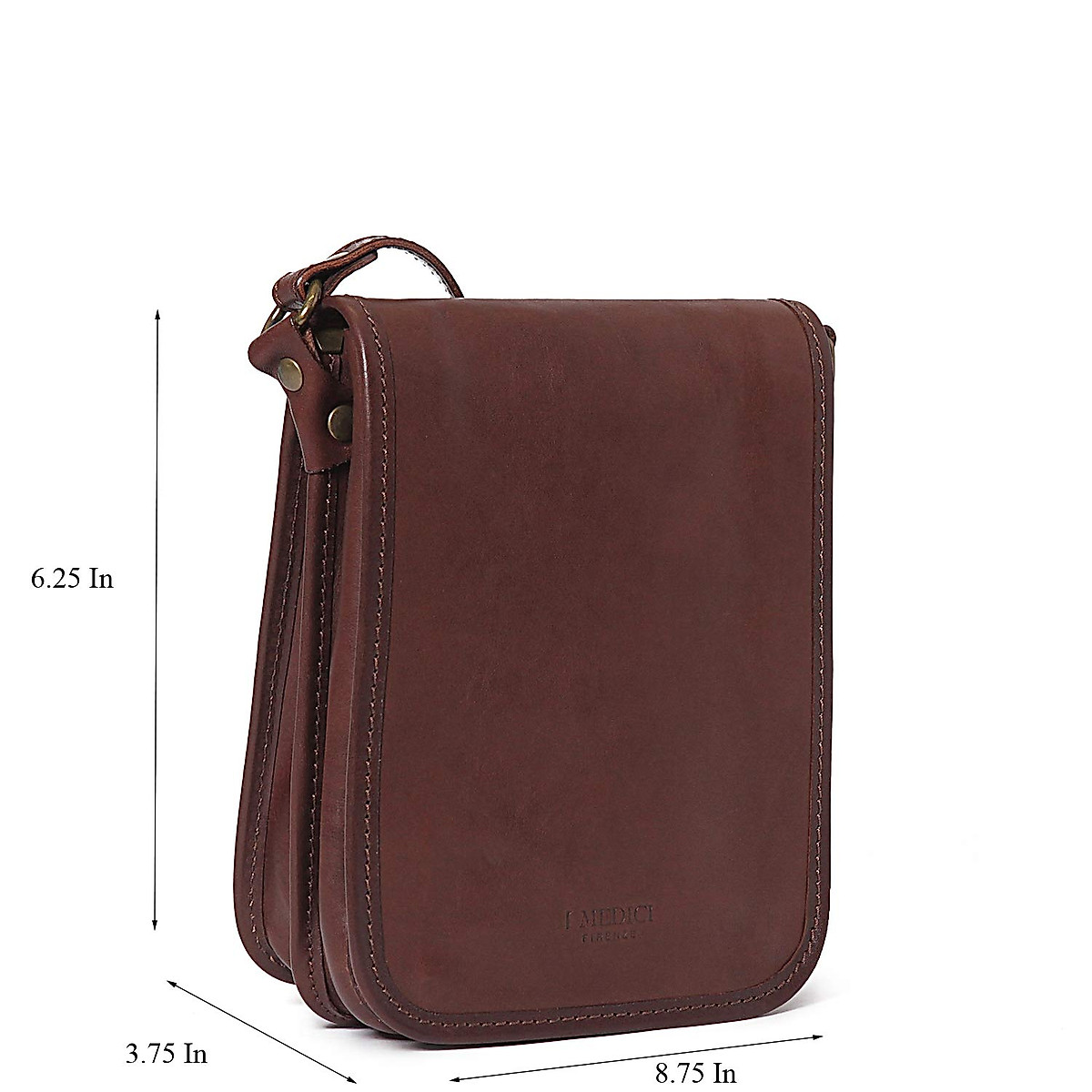 I Medici Varese Small Crossbody Purse in Chocolate