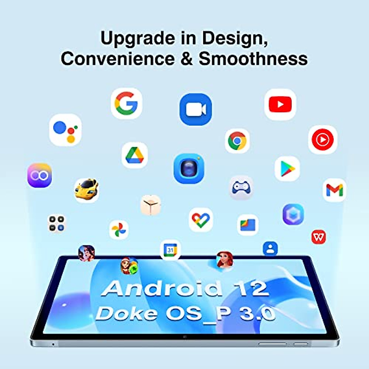Blackview 10.5 inch Android 12 Tablet, Widevine L1, 14GB+256GB/TF 1TB, 8280mAh Battery, 13MP+8MP Cameras, Octa-Core Gaming Tablet with Stylus, FHD+ IPS Screen/5G WiFi/Quad Speakers/GPS-Tab 15 Pro Blue