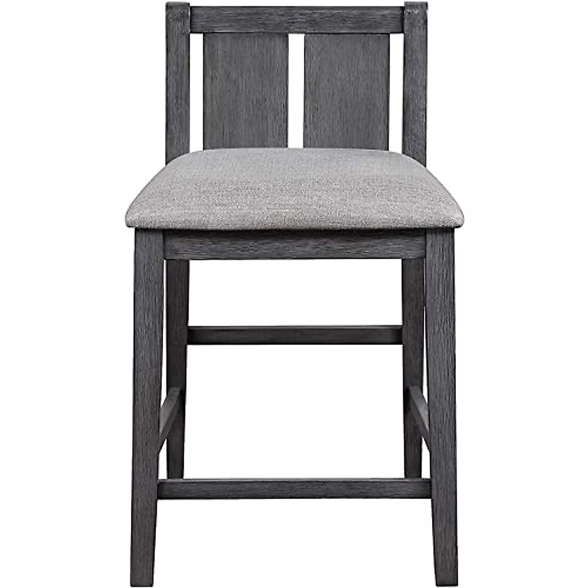 New Classic Furniture Heston Storage Counter Table Set with Two Chairs, 36-Inch, Gray
