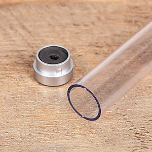 Coshar Transparent Acrylic Cylinder Tube Pen Cases Clear Tube Containers Small Storage Case for School Office Supplies (10pcs)