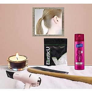 Hair Elastics - STRONG - REUSEABLE Clear Premium- 30mm, 2 Packs of 70 Total of 140 Rubbers by ElasticU