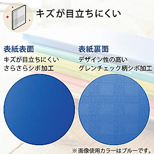 Kokuyo Glassele File, Clear Book, Display Book, Presentation Binder with Plastic Sleeves 20-Pocket Bound, Sheet Protector, A4, 5-Pack Cool Colors, Japan Import (99KRA-GL20X5-2)