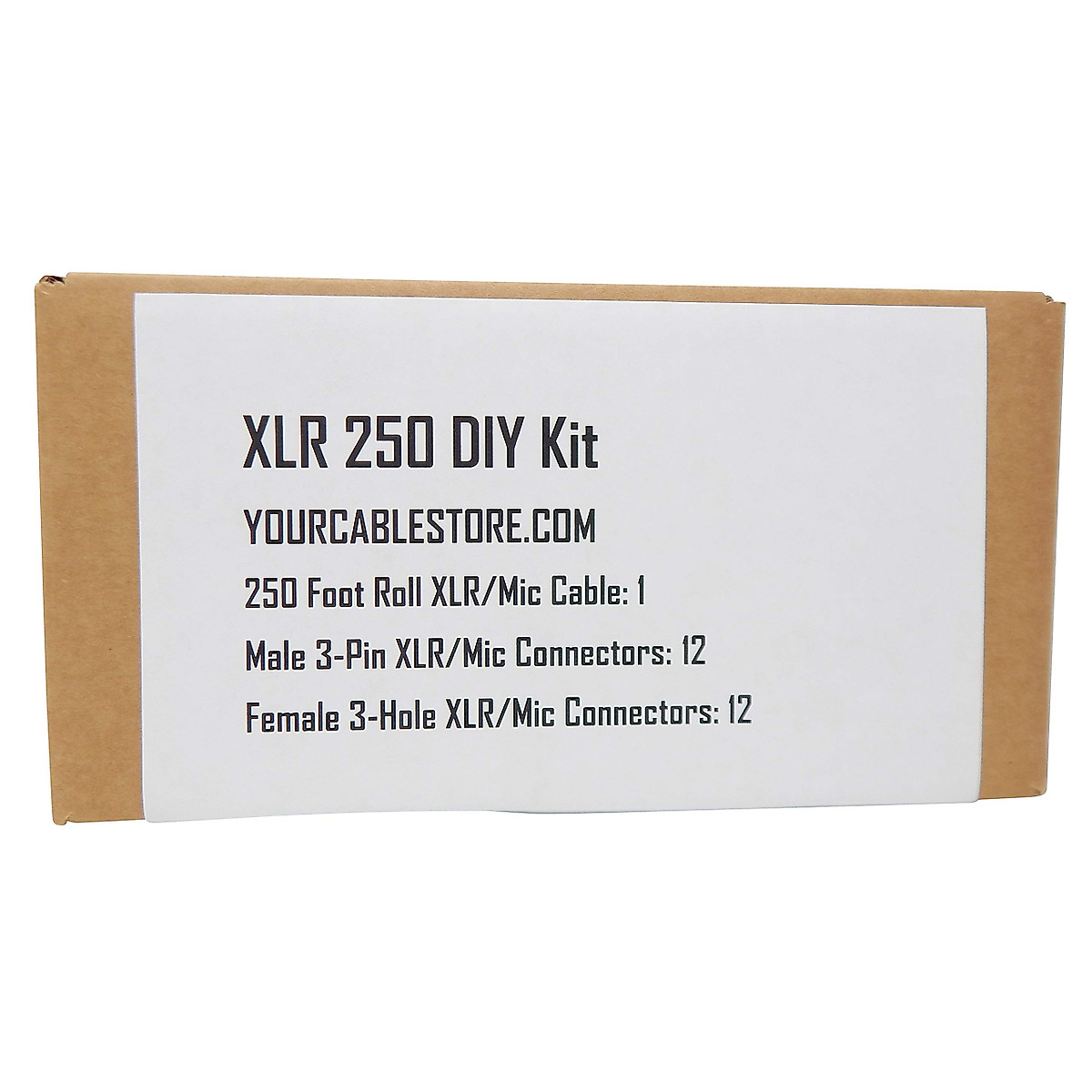 Your Cable Store DIY Make Your Own Custom Length XLR Cable Kit 250 Ft Of 28 AWG Balanced XLR Cable, 12 XLR Male Connectors And 12 XLR Female Connectors