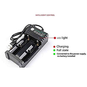 AKDSteel 3.7V 18650 Charger Li-ion Battery USB Independent Charging Portable 18350 16340 14500 Battery Charger Speedy Universal Battery Charger for Li-ion Four Slots