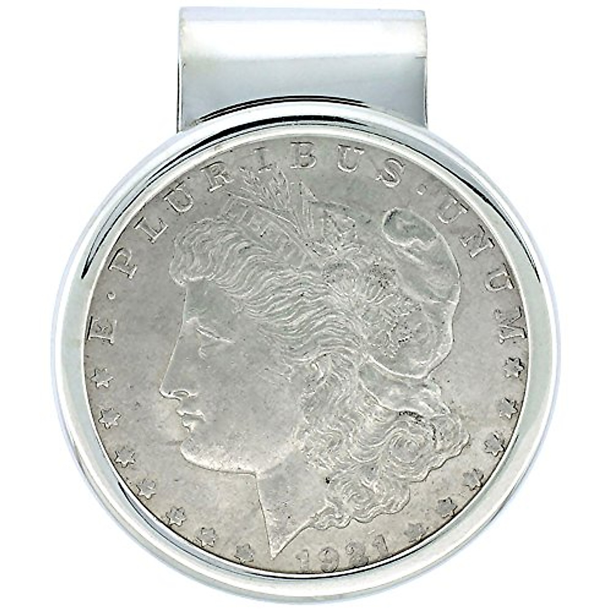 Sterling Silver Dollar Money Clip fits Morgan Dollar Peace and Mexican Olympic Coins Not Included