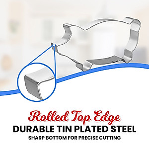 Foose Marranitos Pig Cookie Cutter 5 Inch –Tin Plated Steel Cookie Cutters – Marranitos Pig Cookie Mold