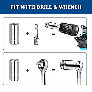 10PCS 1/4 inch Hex Shank Screwdriver Bits + Universal Socket Grip Tool Gifts for Men
