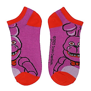 Bioworld Five Nights At Freddy's Menacing Characters Adult 5-Pair Ankle Socks
